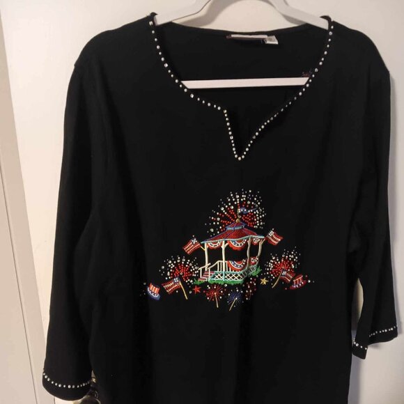 Quacker Factory | Tops | Quacker Factory 4th Of July Top 2x | Poshmark